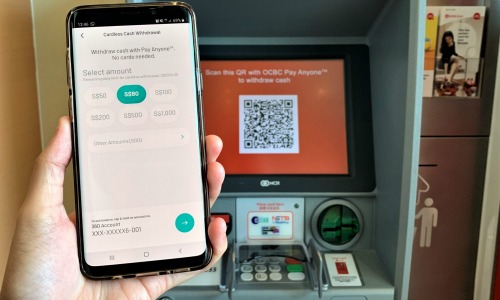 OCBC Rolls Out Contactless Cash Withdrawals Islandwide